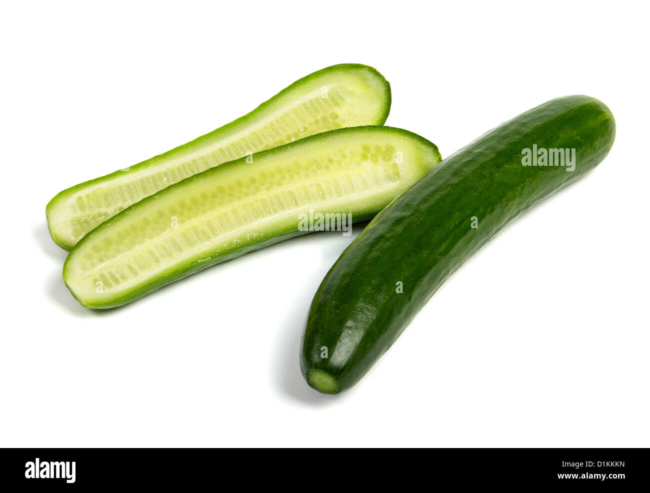 Fresh raw cucumbers isolated on white Stock Photo - Alamy