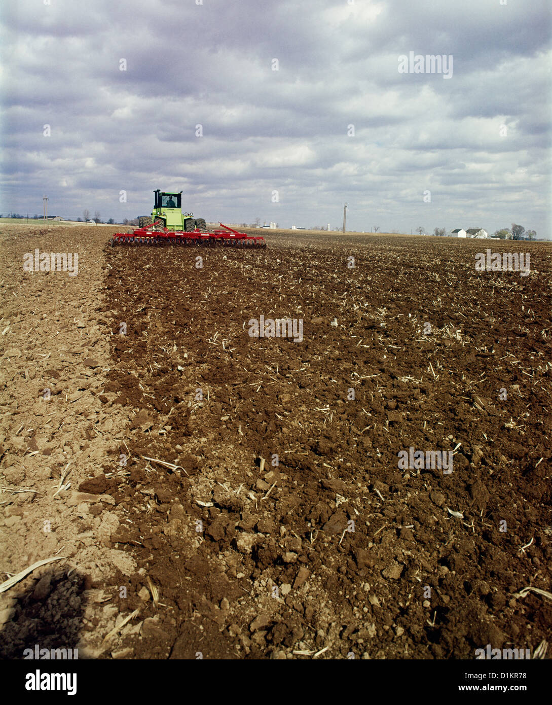 Tractor disking field hi-res stock photography and images - Alamy
