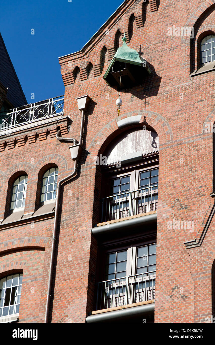 Typical Brick Building in the old Warehouse District in Hamburg ...