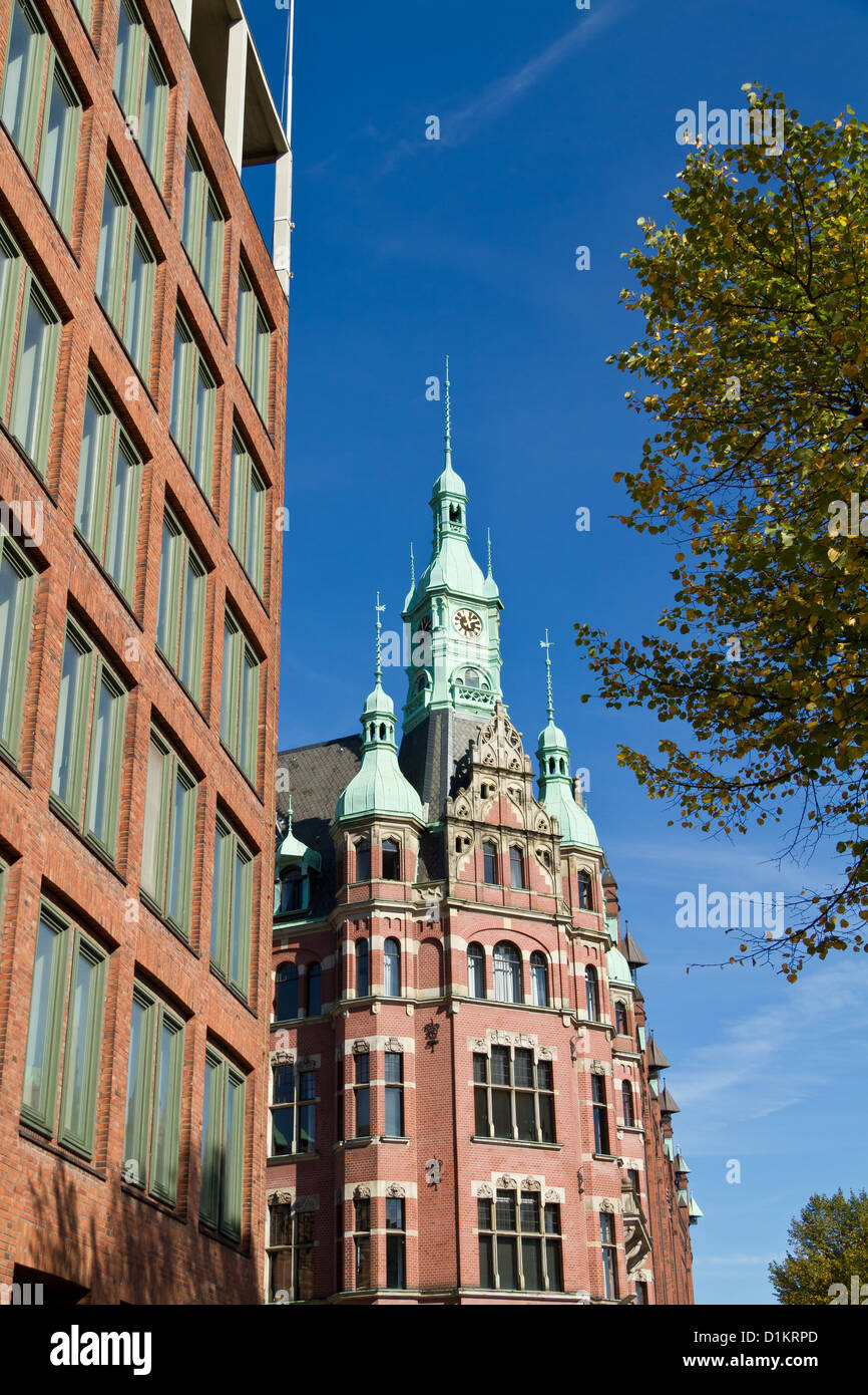 Typical Brick Building in the old Warehouse District in Hamburg ...