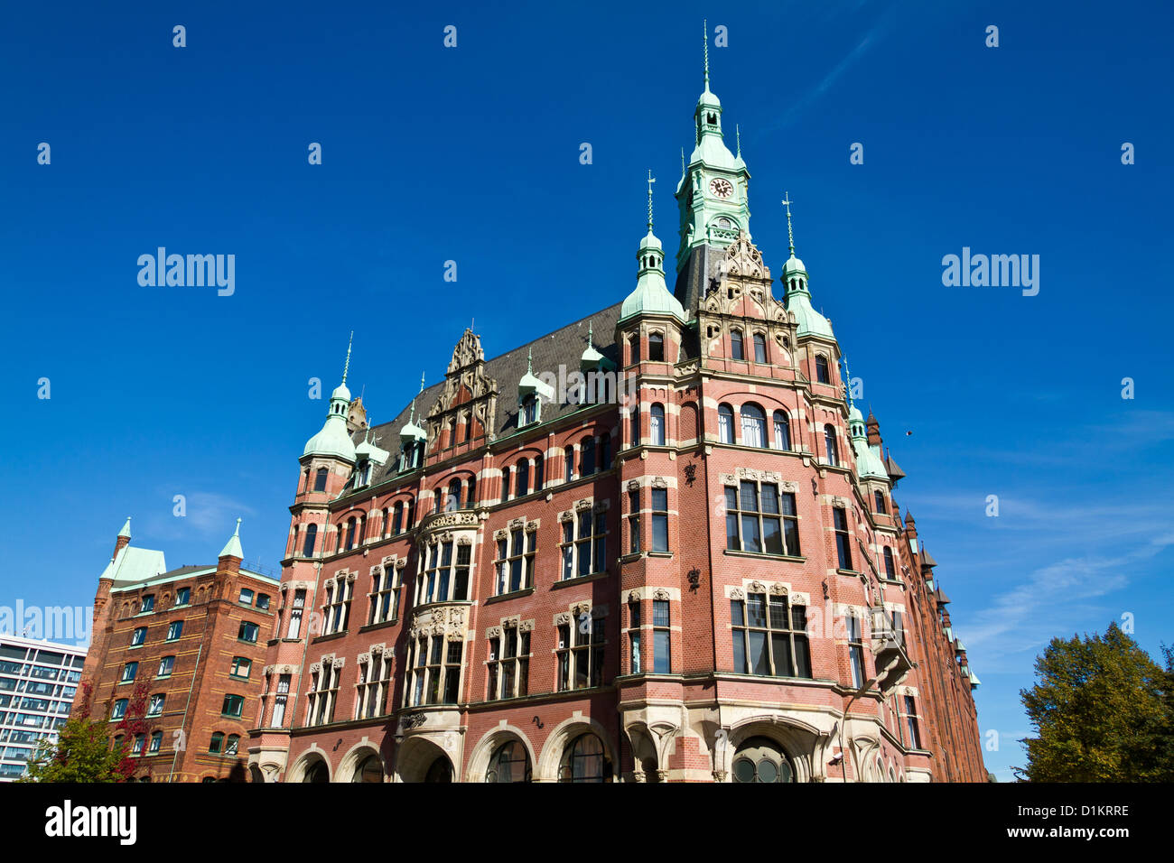 Typical Brick Building in the old Warehouse District in Hamburg ...