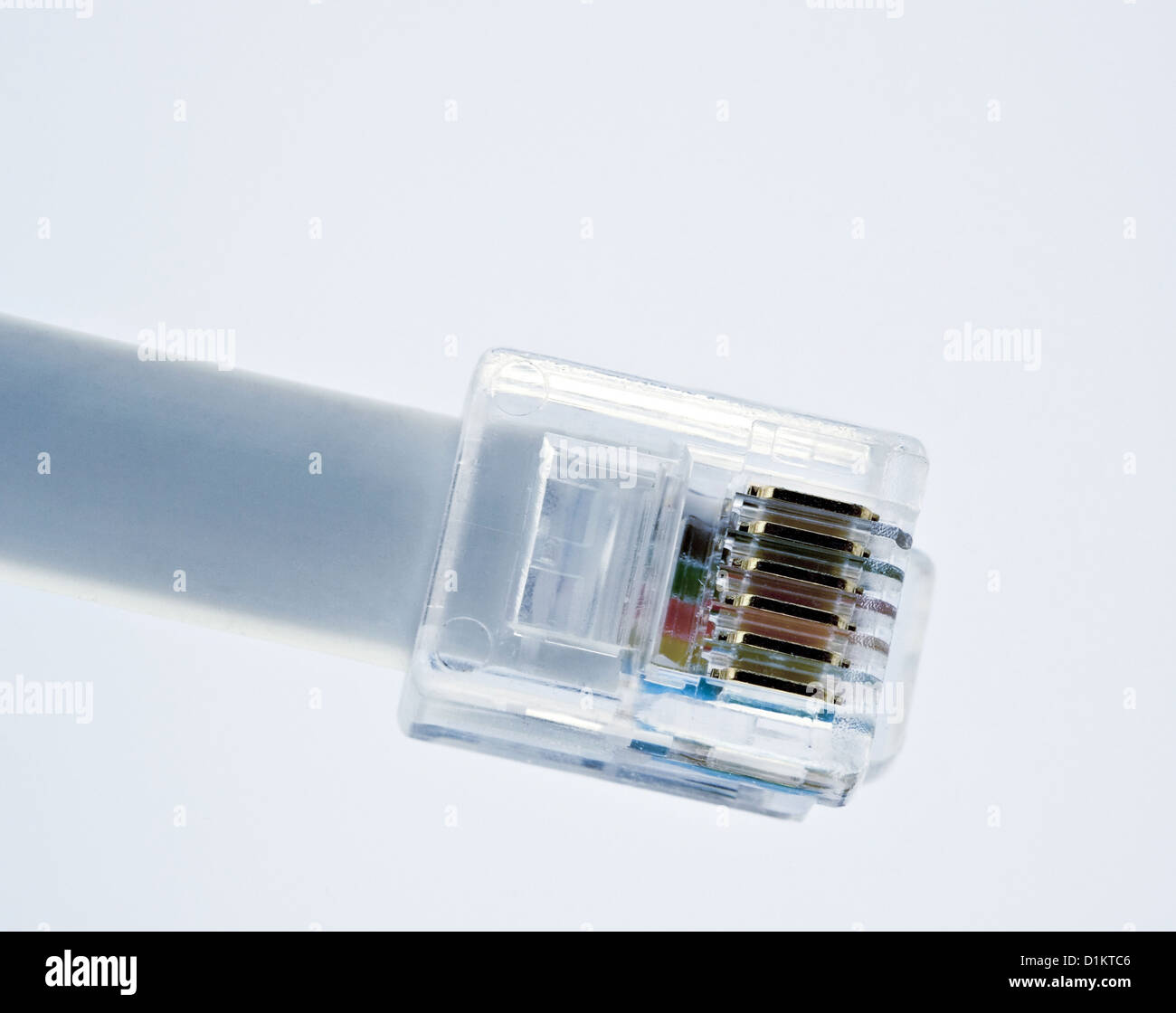 closeup of a voice cable on white background Stock Photo - Alamy