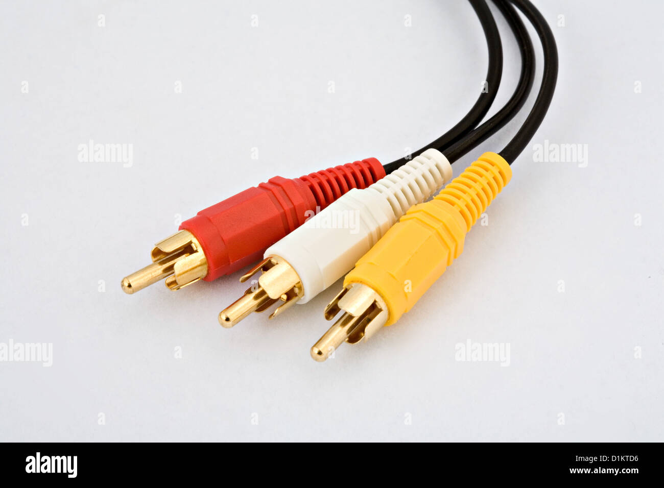 AV cables used in home stereos and entertainment systems Stock Photo ...