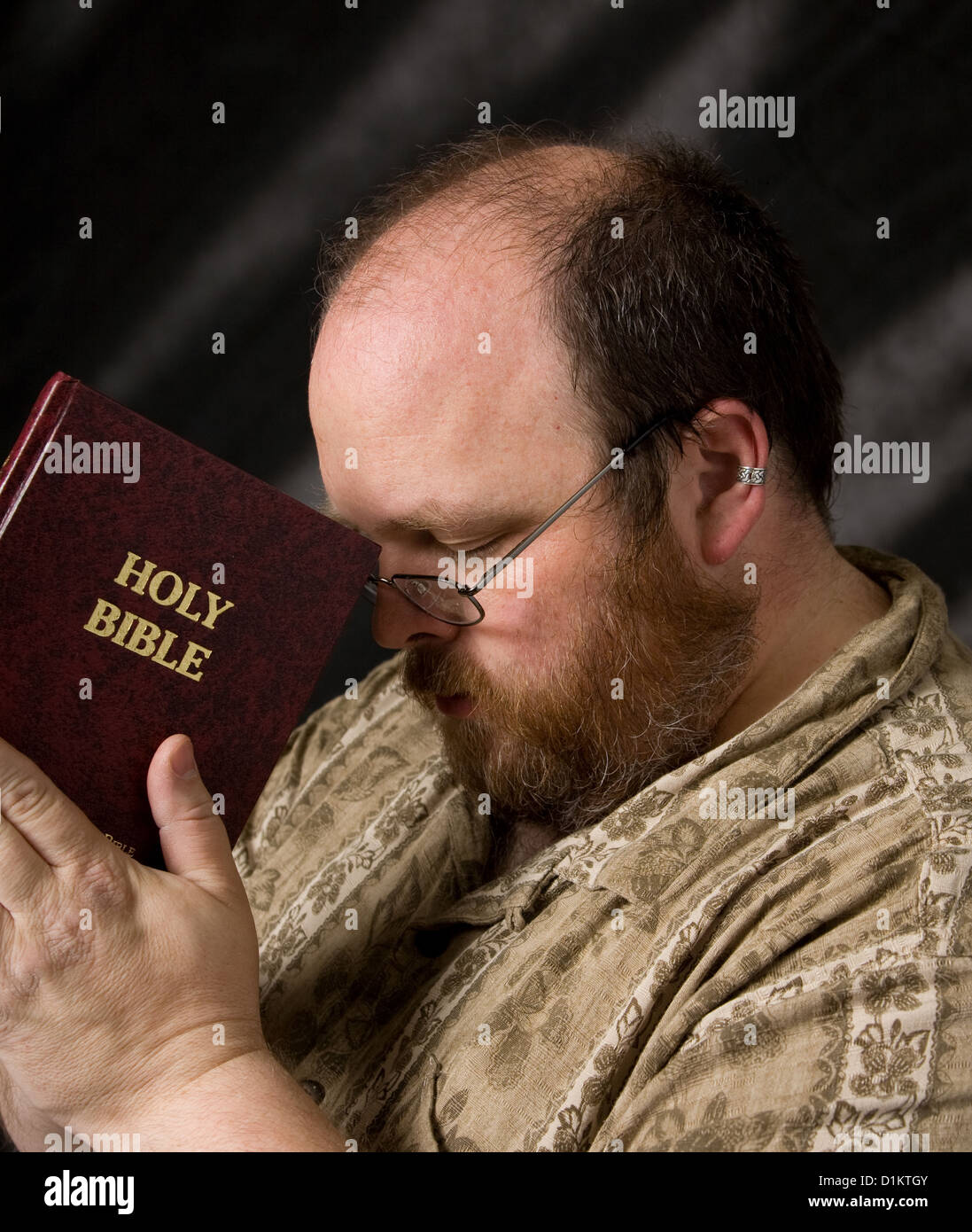 obese middle aged man posing in studio shot Stock Photo - Alamy