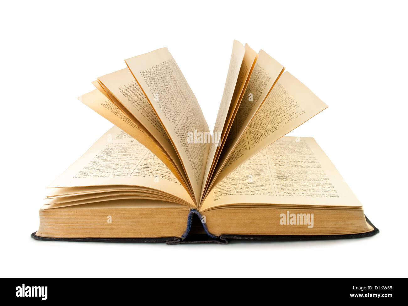 open book on white background Stock Photo - Alamy