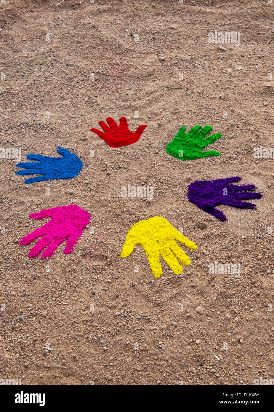 Childrens handprints hi-res stock photography and images - Alamy