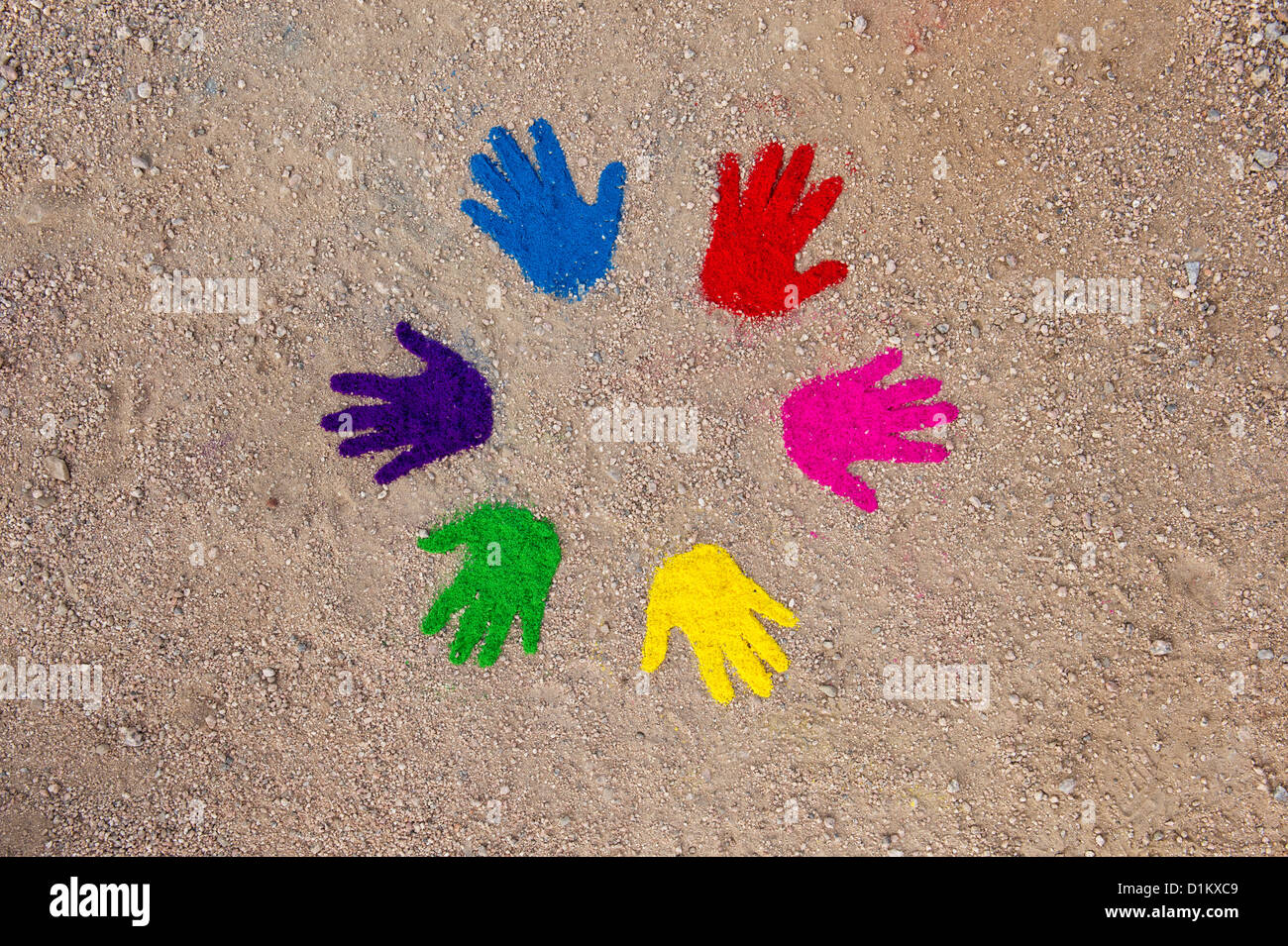 Childrens handprints hi-res stock photography and images - Alamy