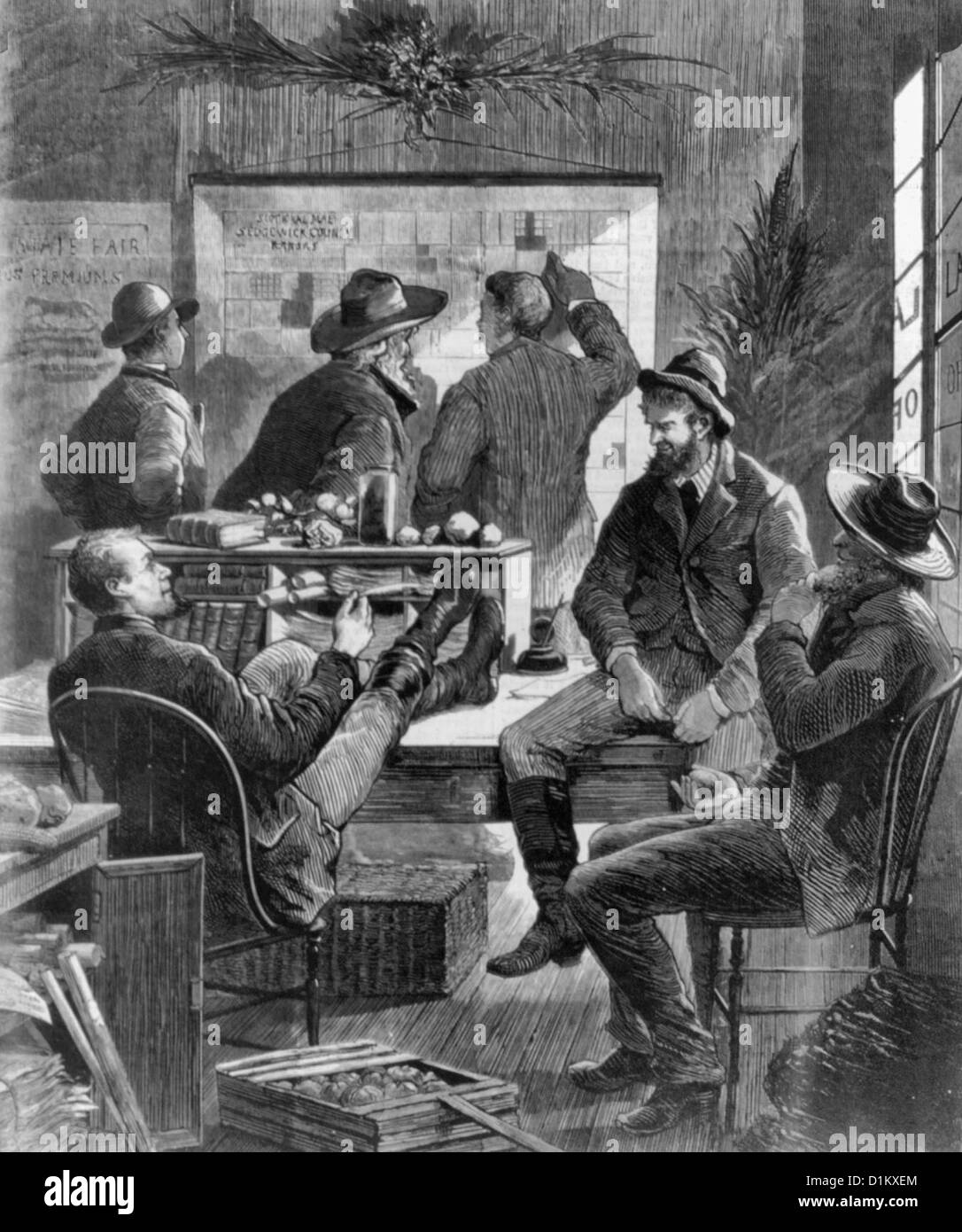 Map of the land grants hi-res stock photography and images - Alamy