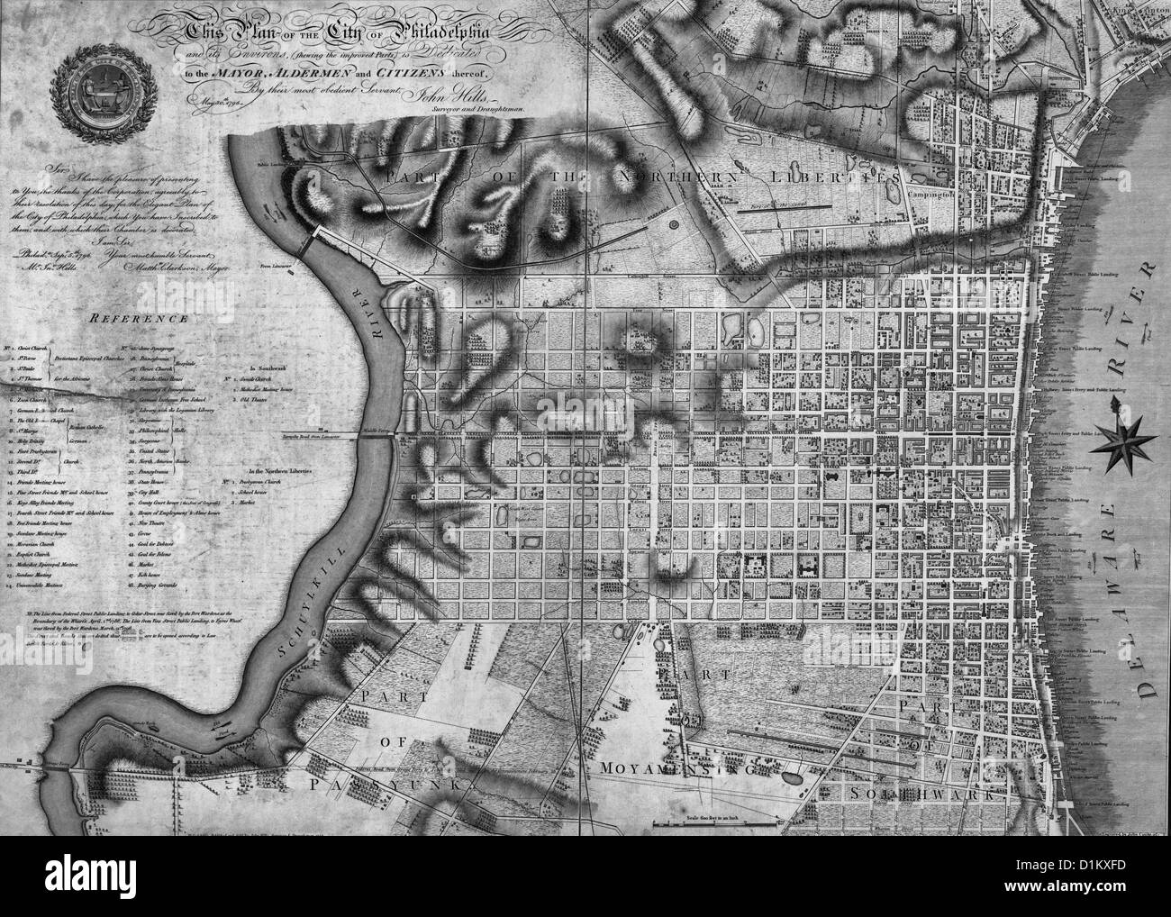 This plan of the city of Philadelphia and its environs (showing the ...