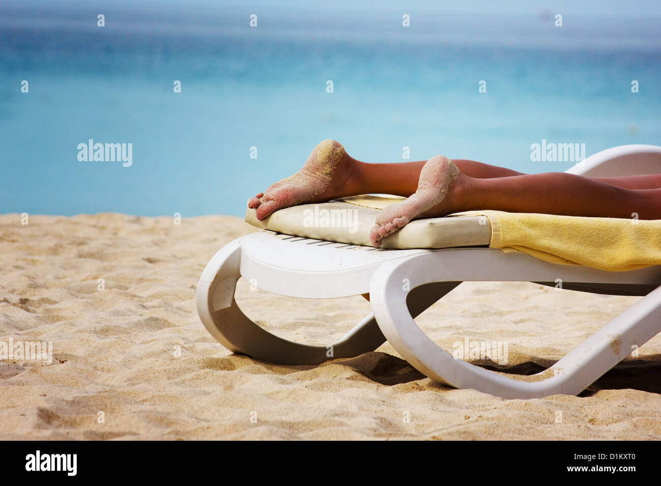 Relaxation on a beach, seascape Stock Photo - Alamy