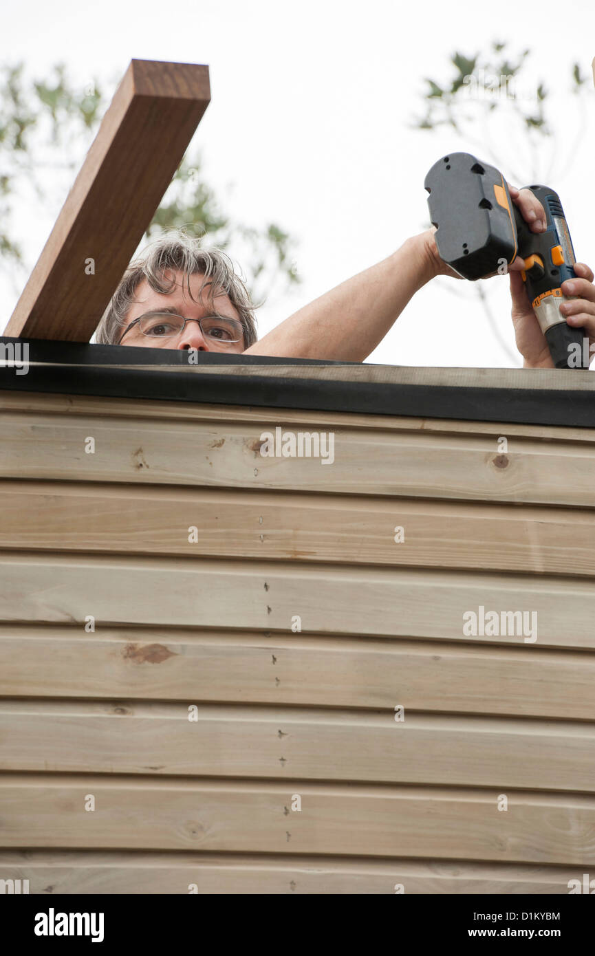 Man Cordless Drill High Resolution Stock Photography and Images - Alamy