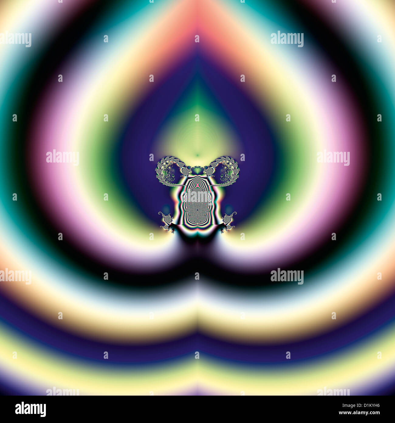 Bright and funky original fractal design, abstract art, psychedelic ...