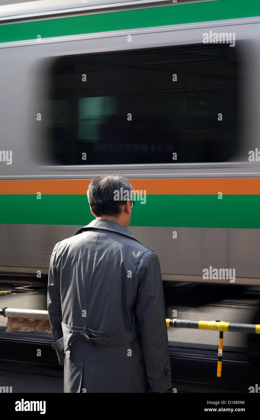 Tokyo commuter train hi-res stock photography and images - Alamy