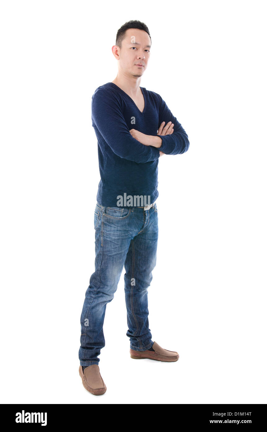 south east asian man looking cool, full body Stock Photo - Alamy