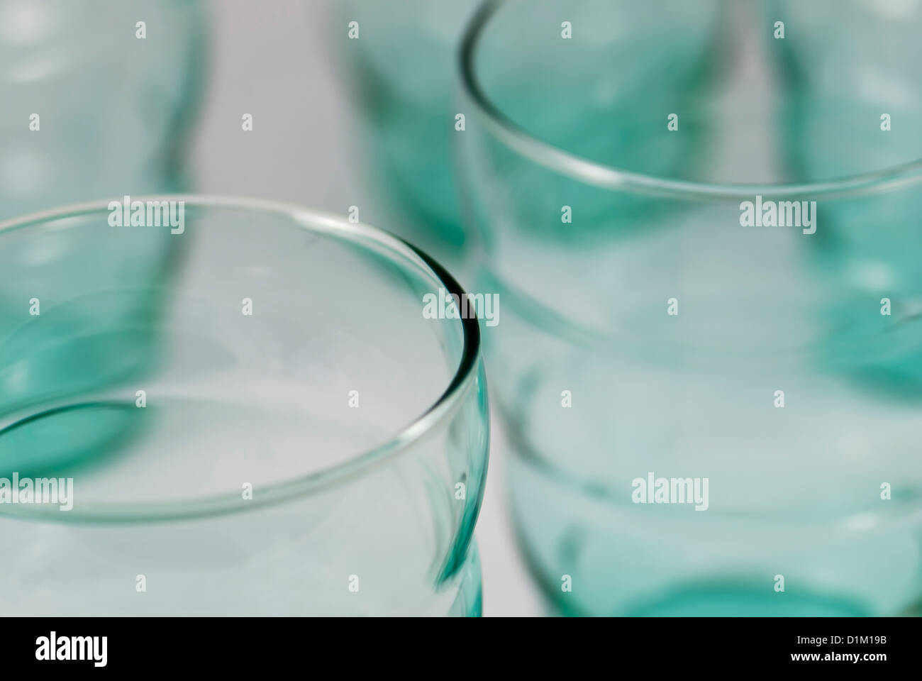 Detail of green glass cups Stock Photo - Alamy