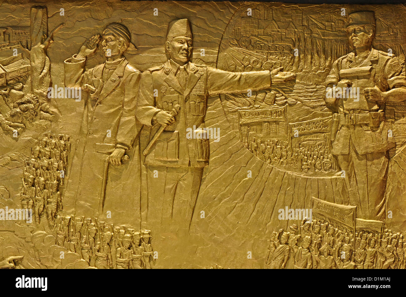 INDONESIA, Java, Probolinggo, Town Square, monument to the revolution ...