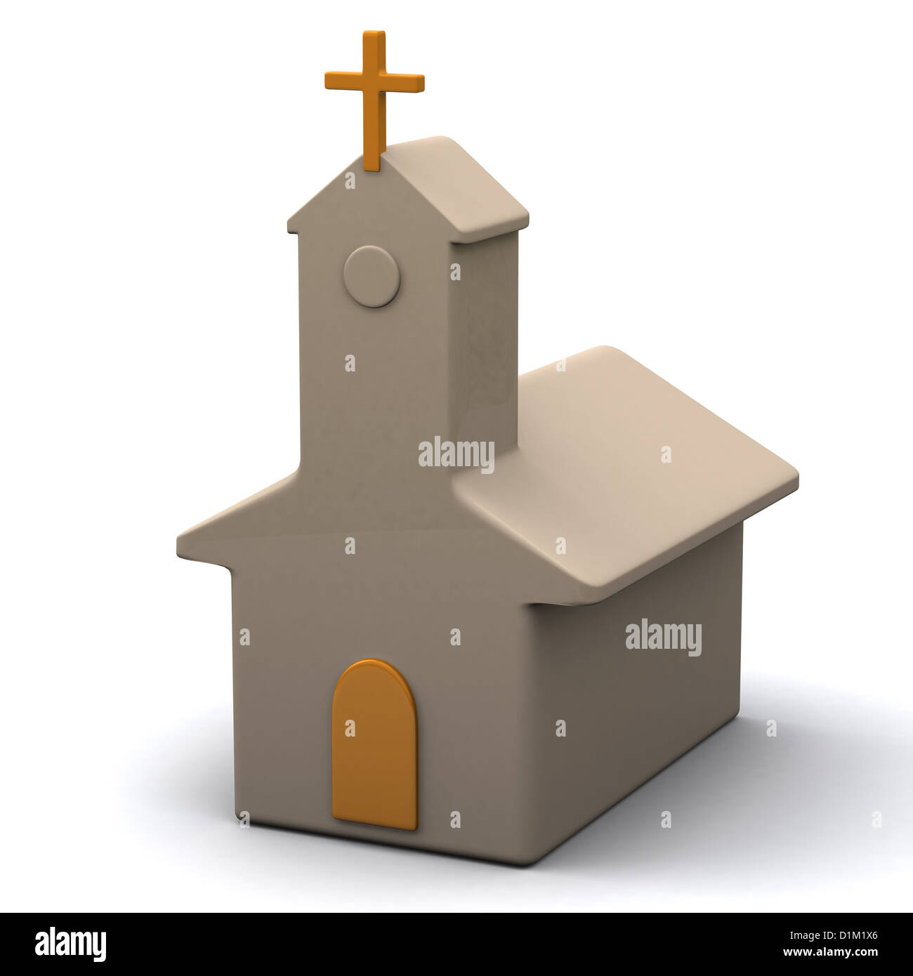 Church icon, 3d image Stock Photo - Alamy