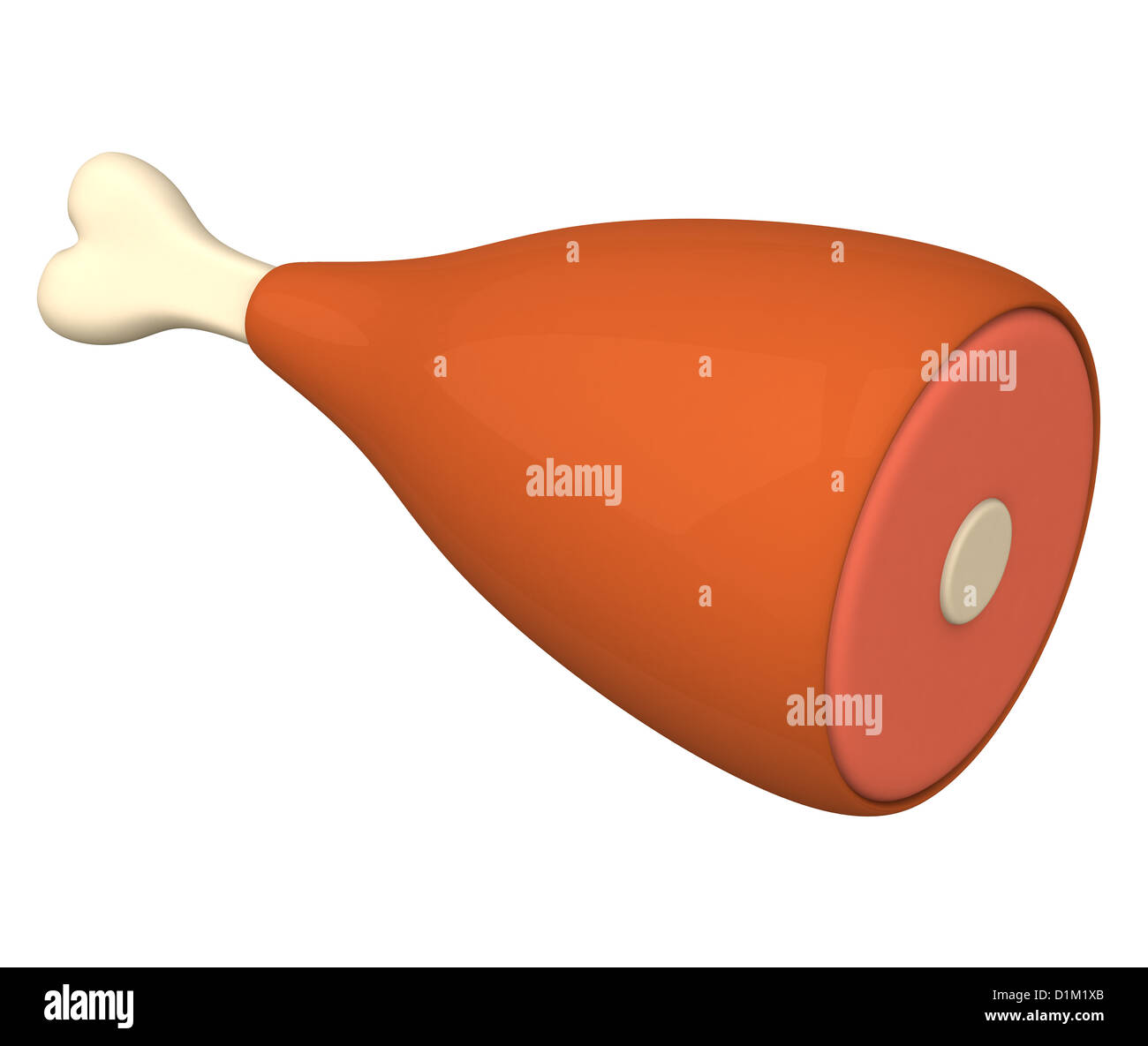 Ham icon, 3d image Stock Photo - Alamy