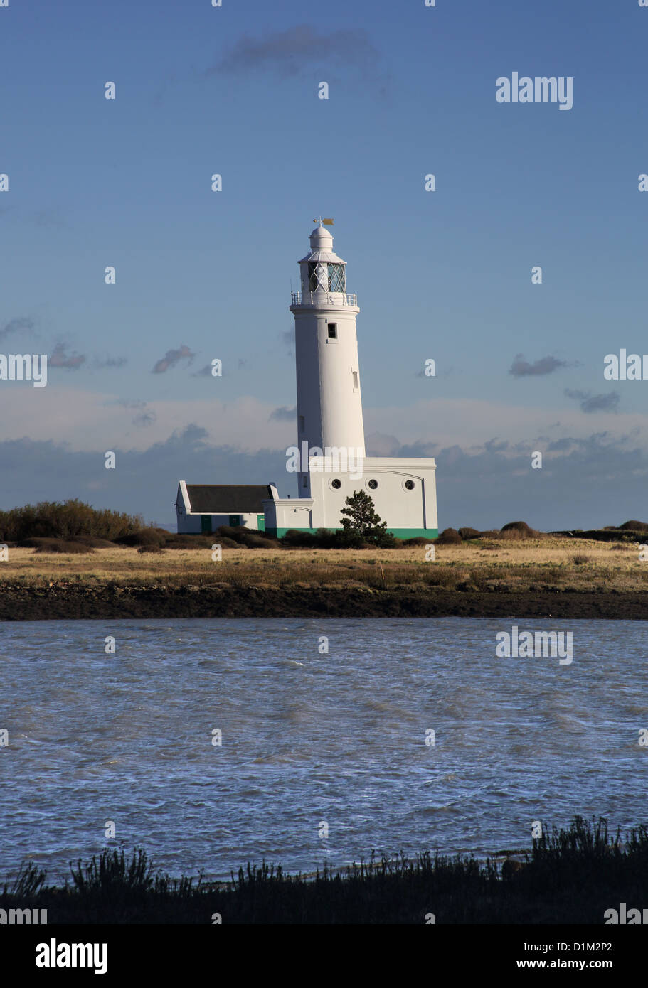 hurst castle and lighthouse on hurst spit on the hampshire coast Stock ...