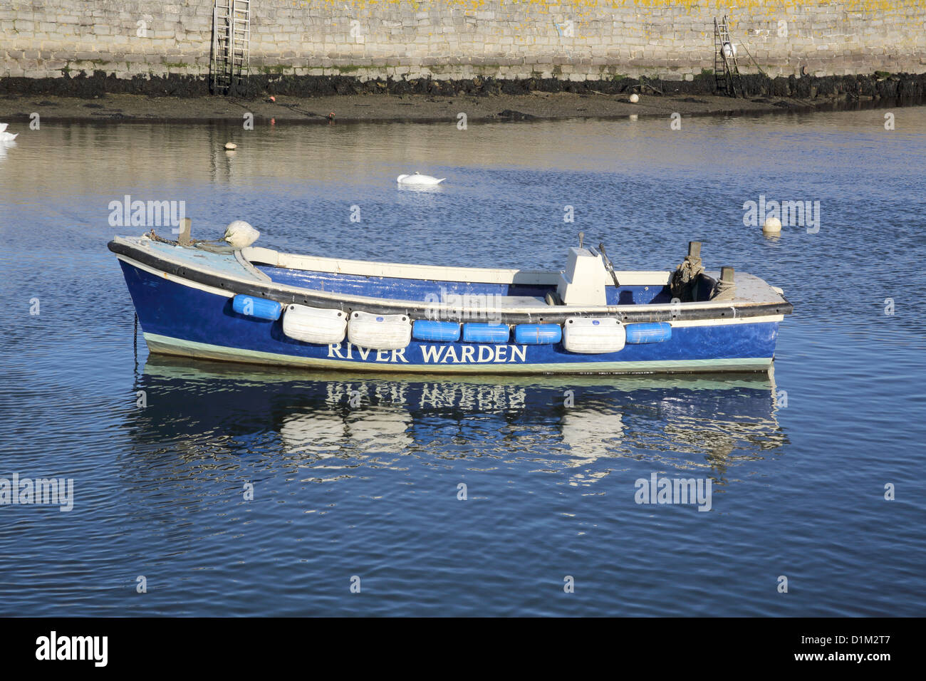 river warden in the small village and harbour of keyhaven on the ...