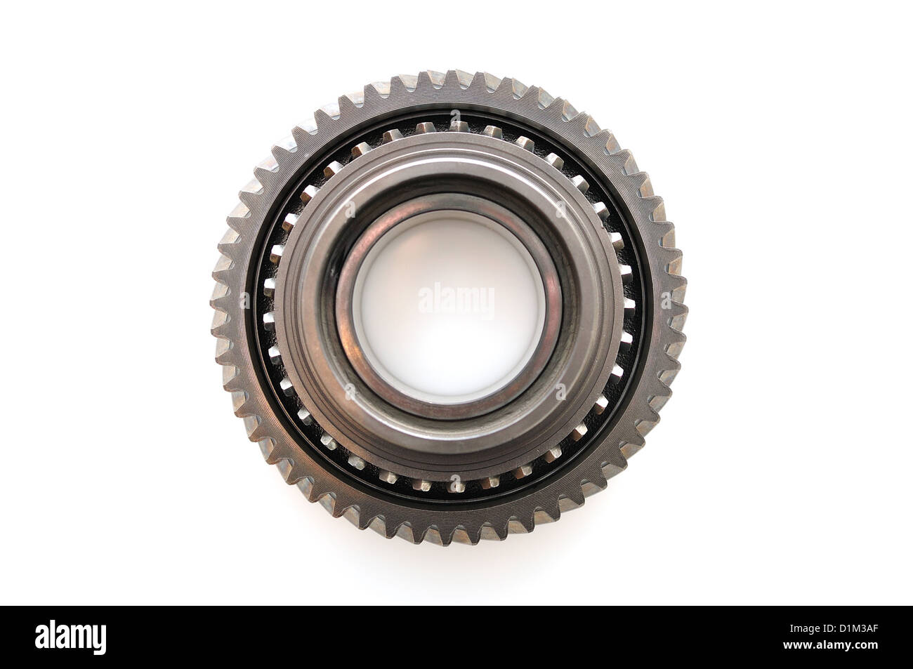 Gearbox parts isolated on white background Stock Photo - Alamy