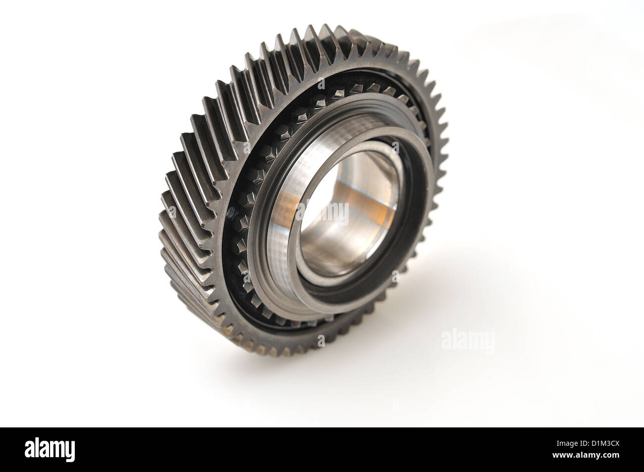 Gearbox parts isolated on white background Stock Photo - Alamy