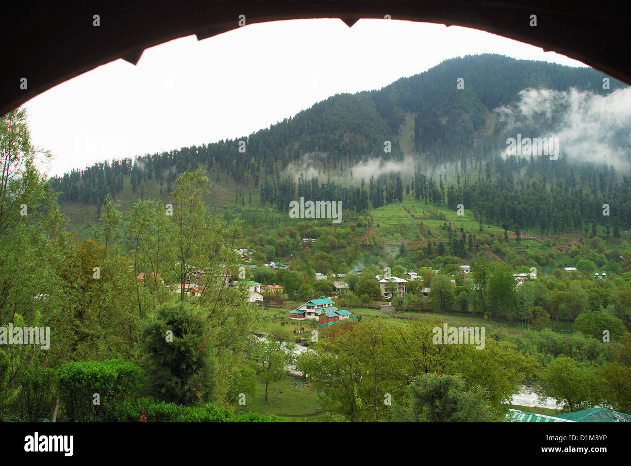 View of Pahalgam town, Pahalgam, Jammu & Kashmir, India Stock Photo - Alamy