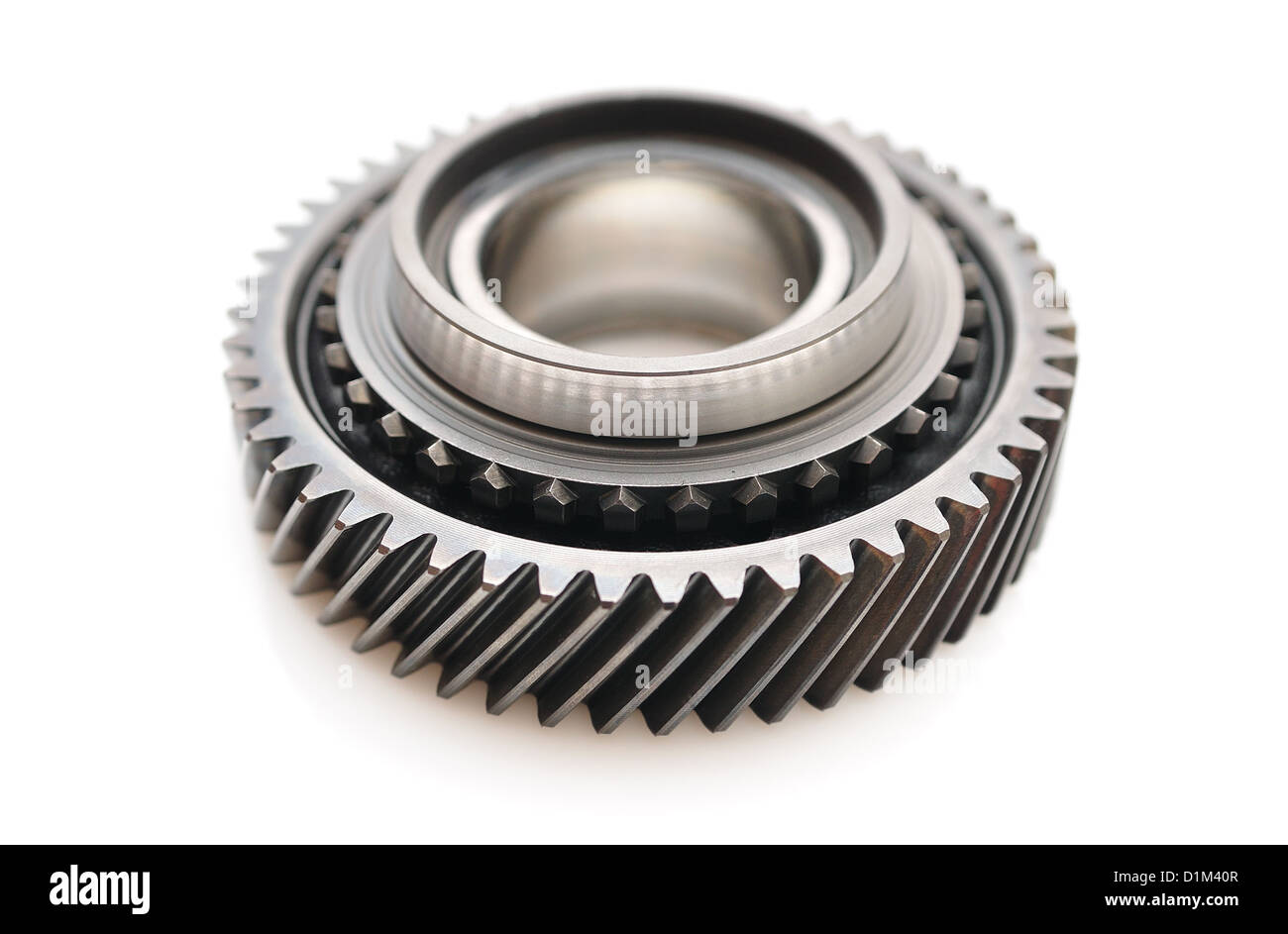 Gearbox parts isolated on white background Stock Photo - Alamy