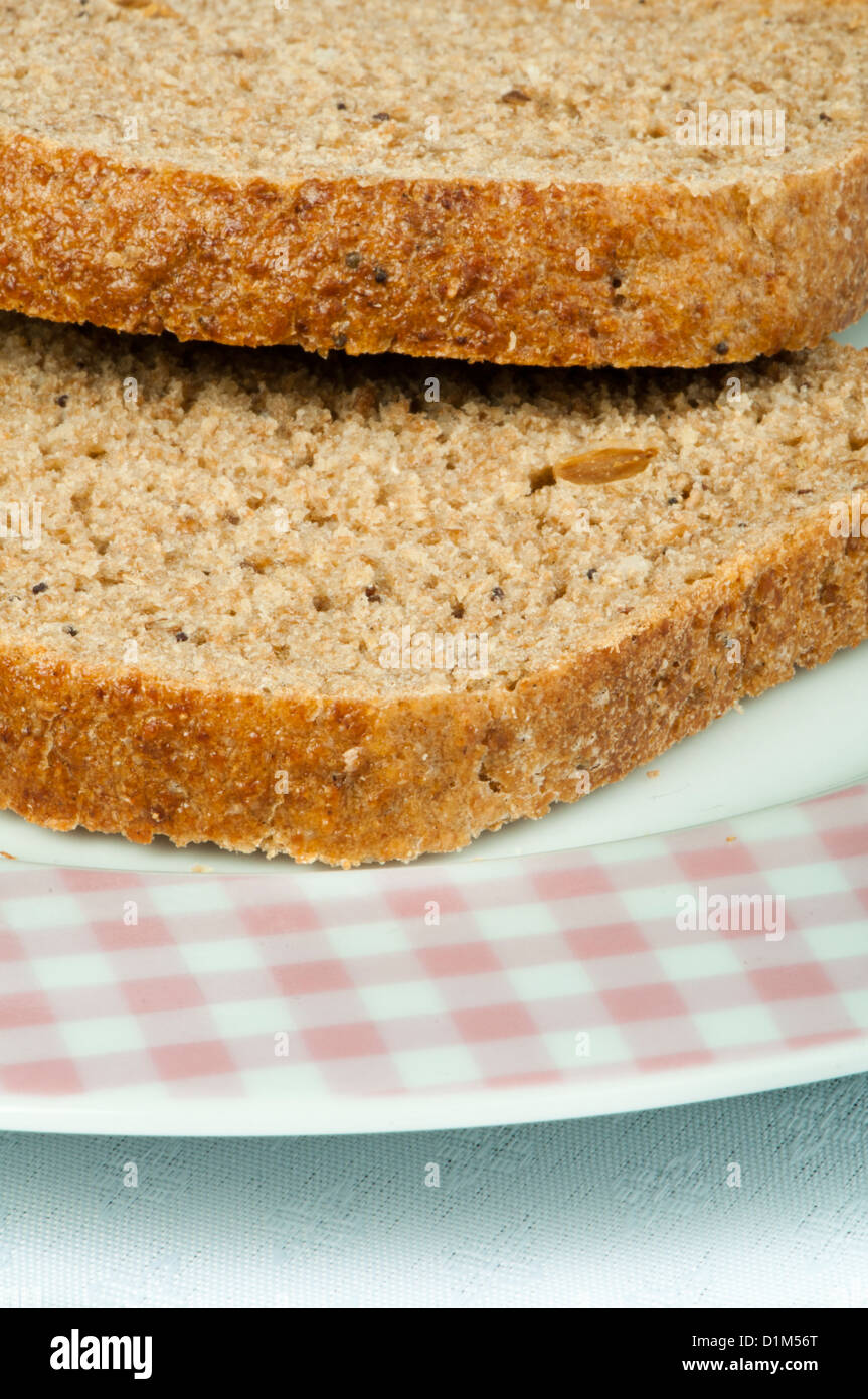 Wholegrain sliced bread close up Stock Photo - Alamy