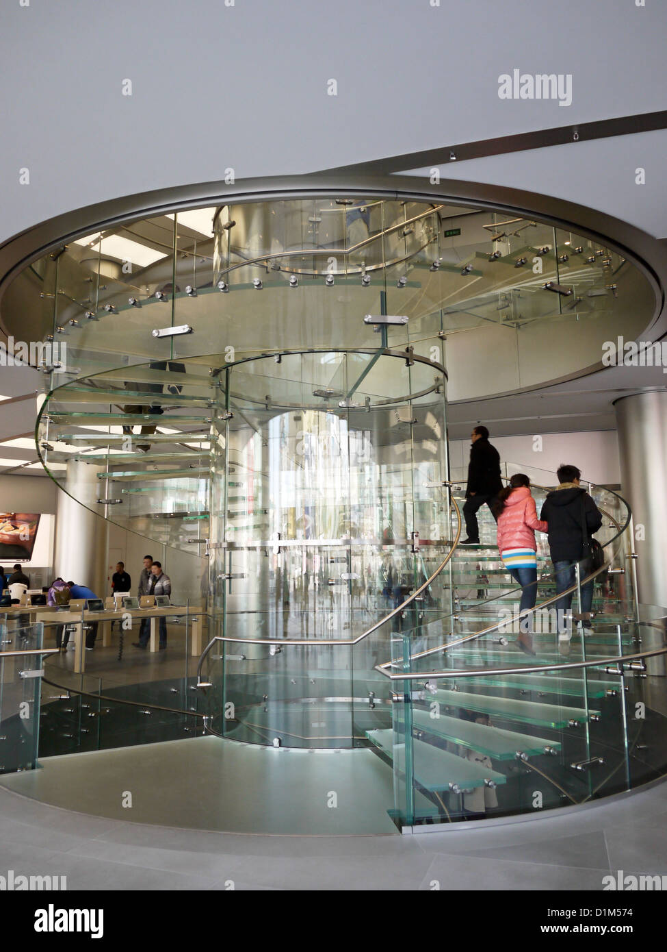 apple store stairs beijing china Stock Photo - Alamy