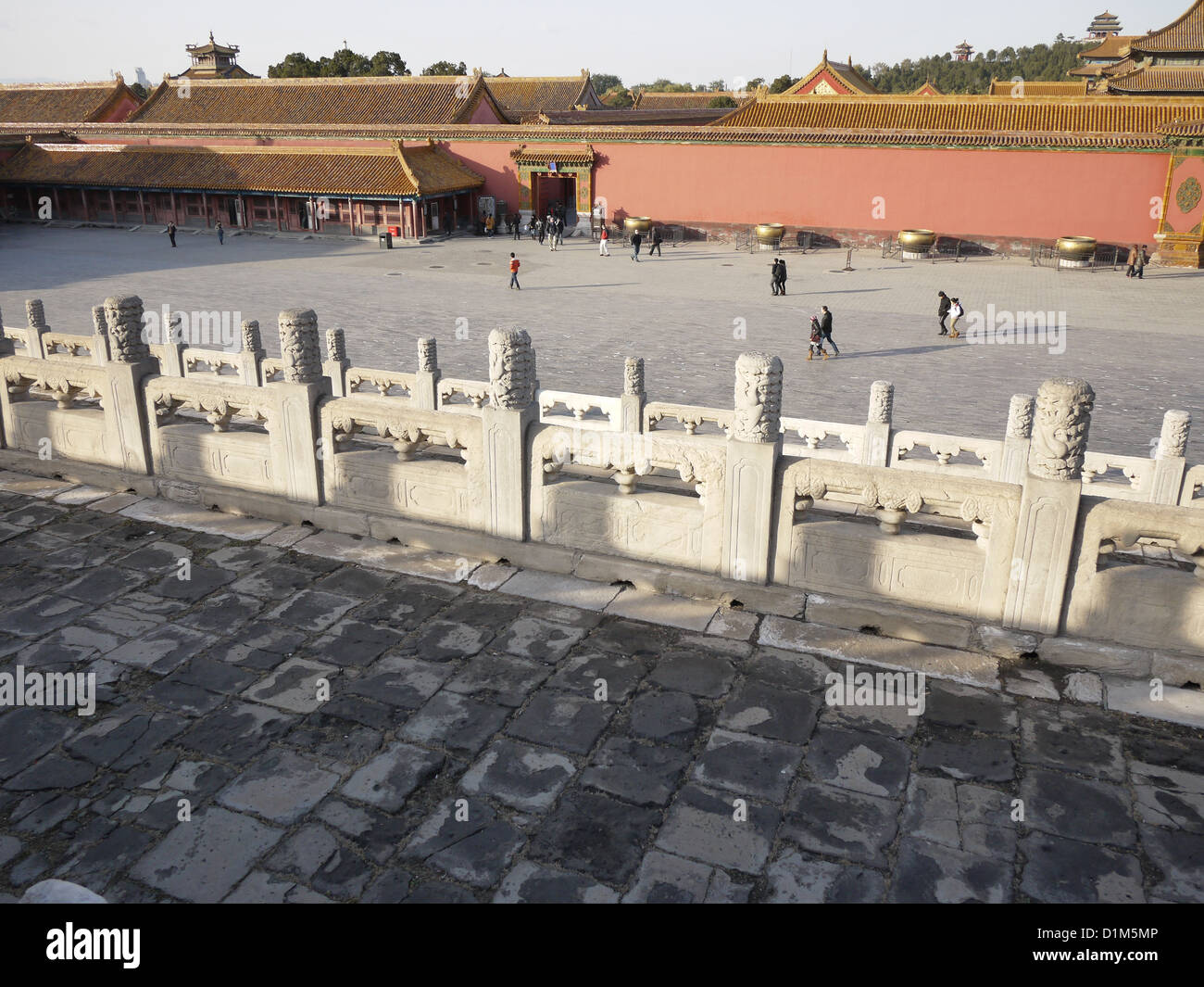 chinese white marble terrace wall forbidden city Stock Photo - Alamy