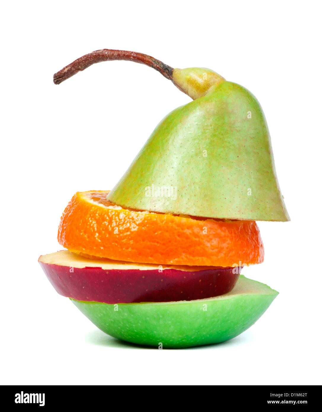 Apple pear fruit in Cut Out Stock Images & Pictures - Alamy