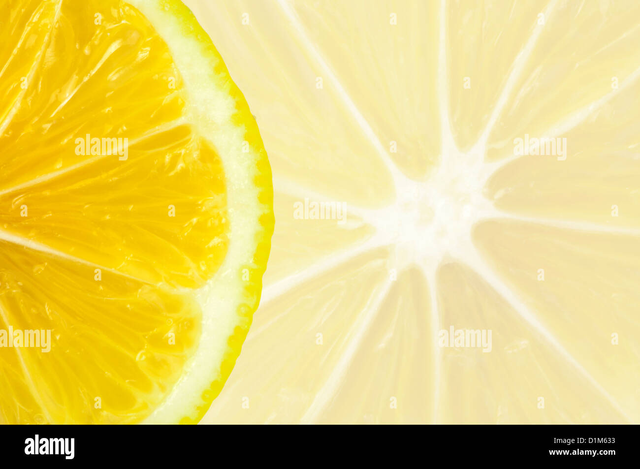 Lemon slice close up Stock Photo - Alamy