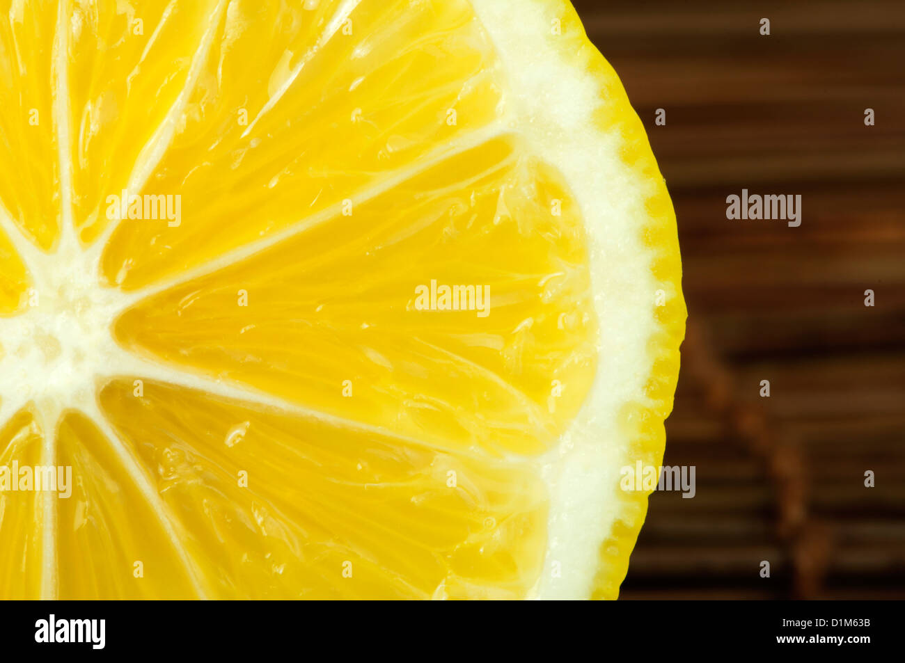 Lemon slice close up Stock Photo - Alamy