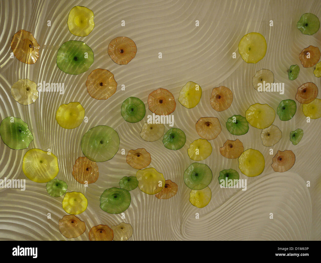 color glass decoration hotel lobby ceiling Stock Photo - Alamy