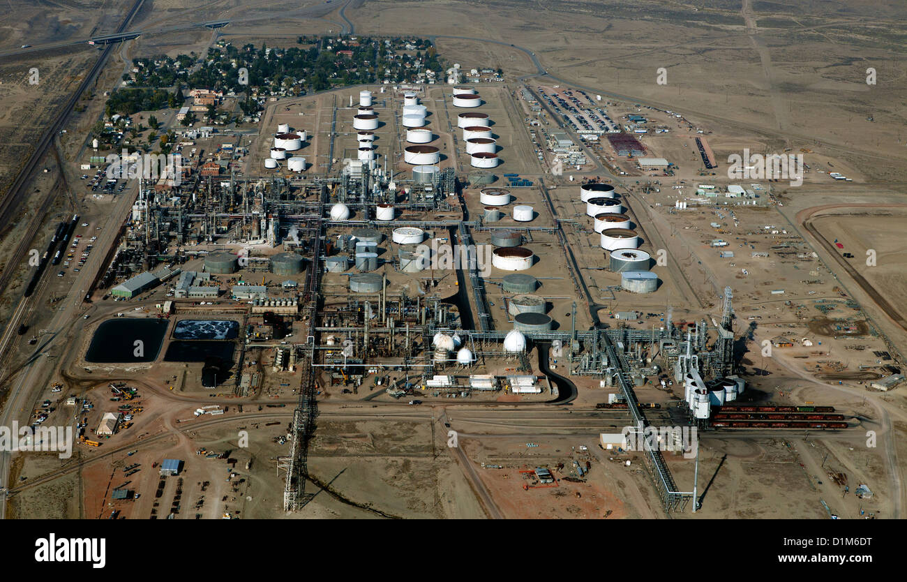 aerial photograph Sinclair Oil Refinery, Sinclair, Wyoming Stock Photo ...