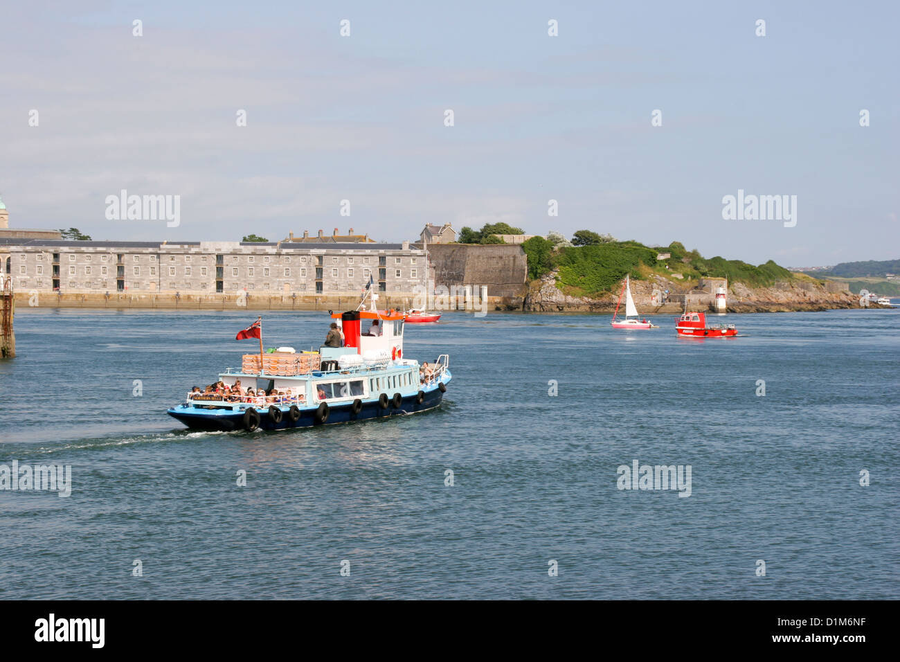 Plymouth Sound boats from Cremyll Cornwall England UK Stock Photo - Alamy