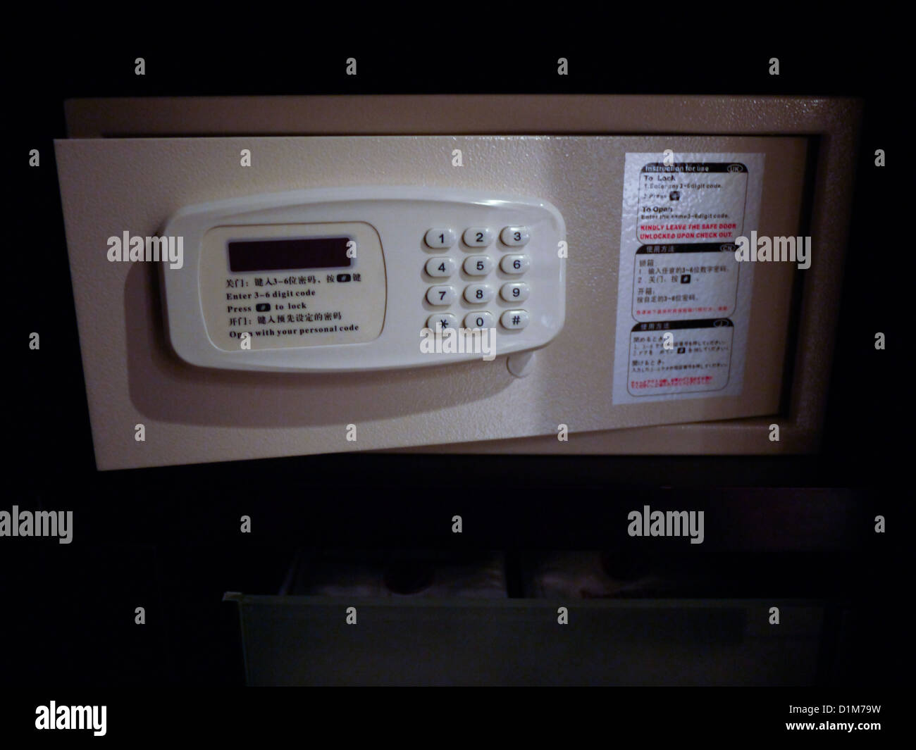 hotel safe security lock box Stock Photo - Alamy
