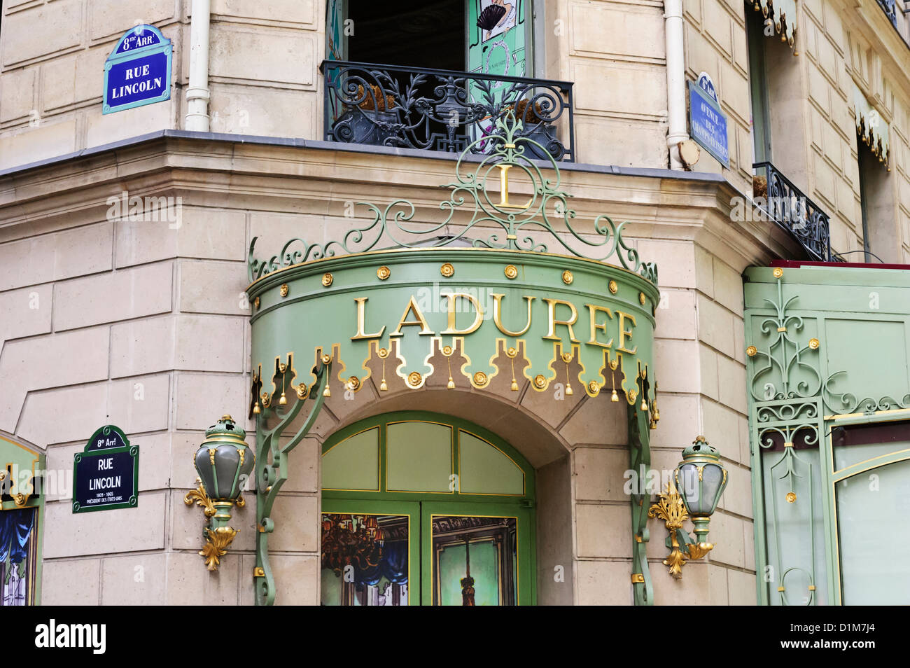 Internationally famous LADUREE patisserie, Champs-Elysées, Paris, France Stock Photo - Alamy