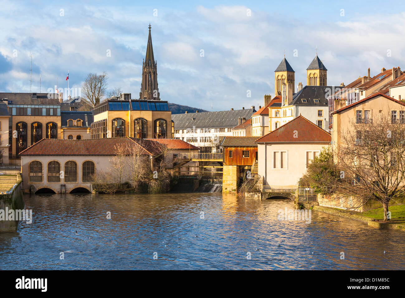 View of Metz city, Lorraine area of France. Horizontal shot. The ...