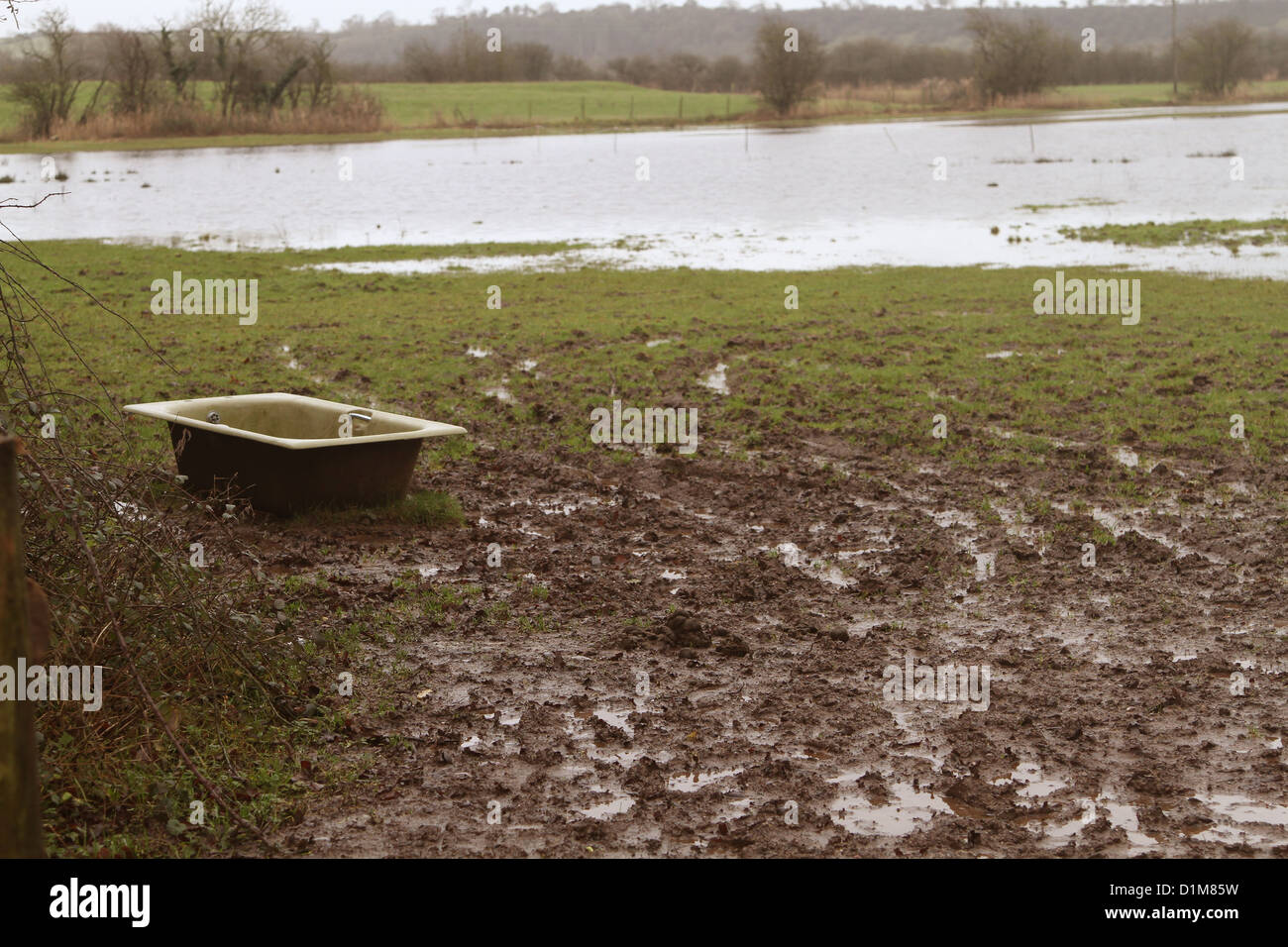 Disrupted farming due to flooded field and very muddy gateways, caused ...