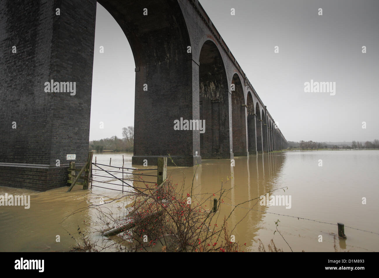 THE FLOODING AT HARRINGWORTH VIADUCT,NORTHANTS Stock Photo - Alamy