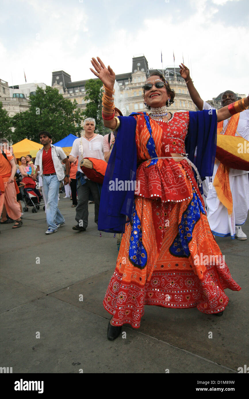 Hare Krishna devotee at Ratha Yatra Chariot Festival Stock Photo - Alamy