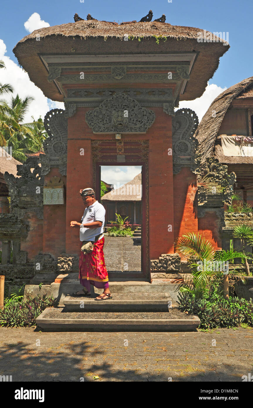 INDONESIA, Bali, Ubud, typical communal house for extended middle class ...