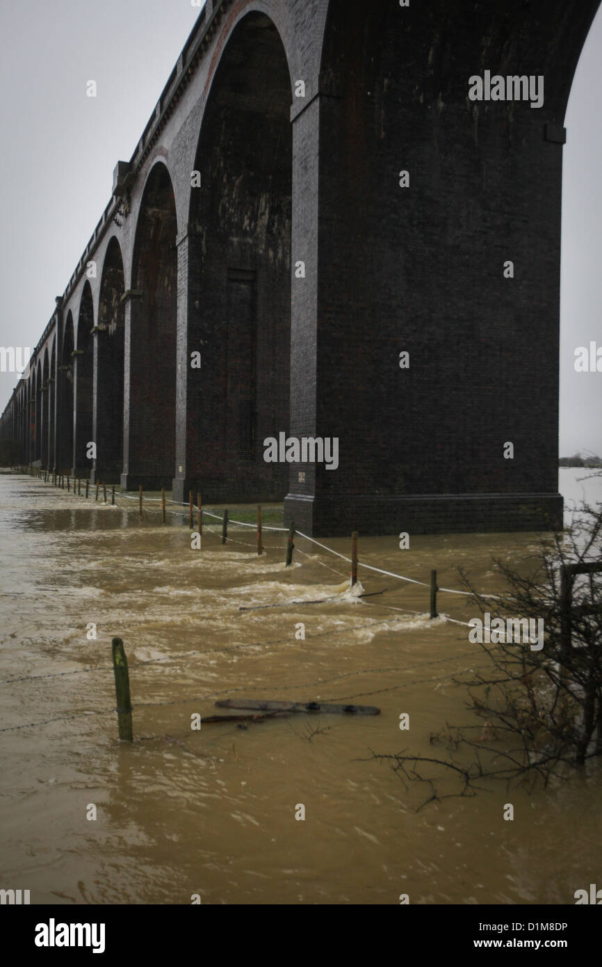 THE FLOODING AT HARRINGWORTH VIADUCT,NORTHANTS Stock Photo - Alamy