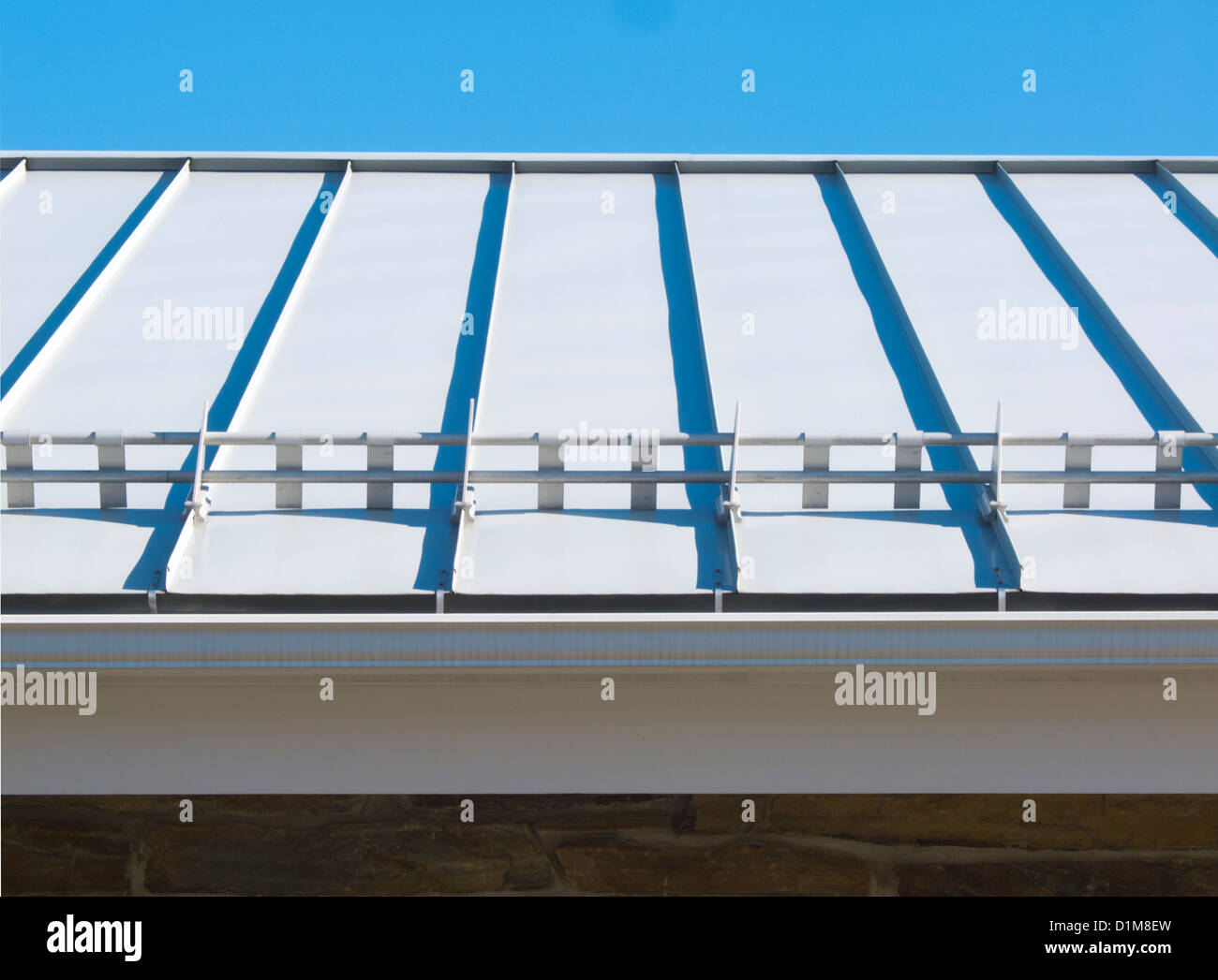 snow guards on metal roof Stock Photo - Alamy