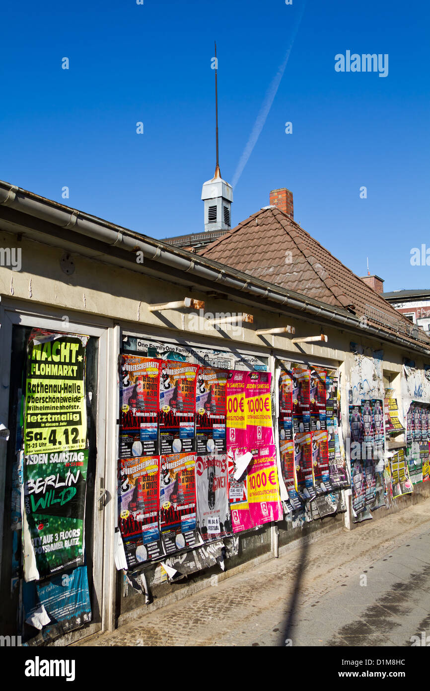 Posters on a Wall in Berlin Weißensee, Germany Stock Photo - Alamy