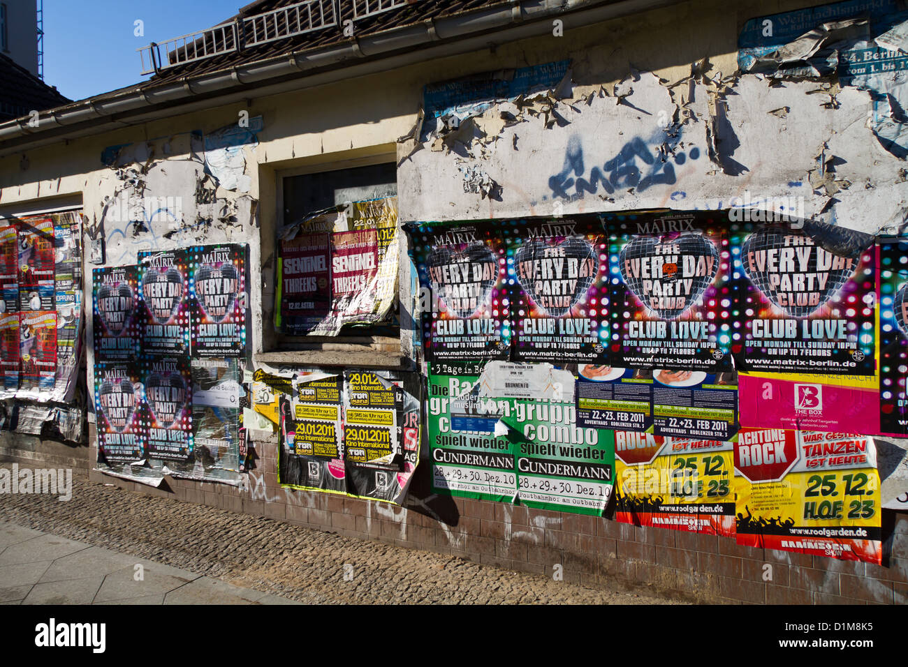 Posters on a Wall in Berlin Weißensee, Germany Stock Photo - Alamy