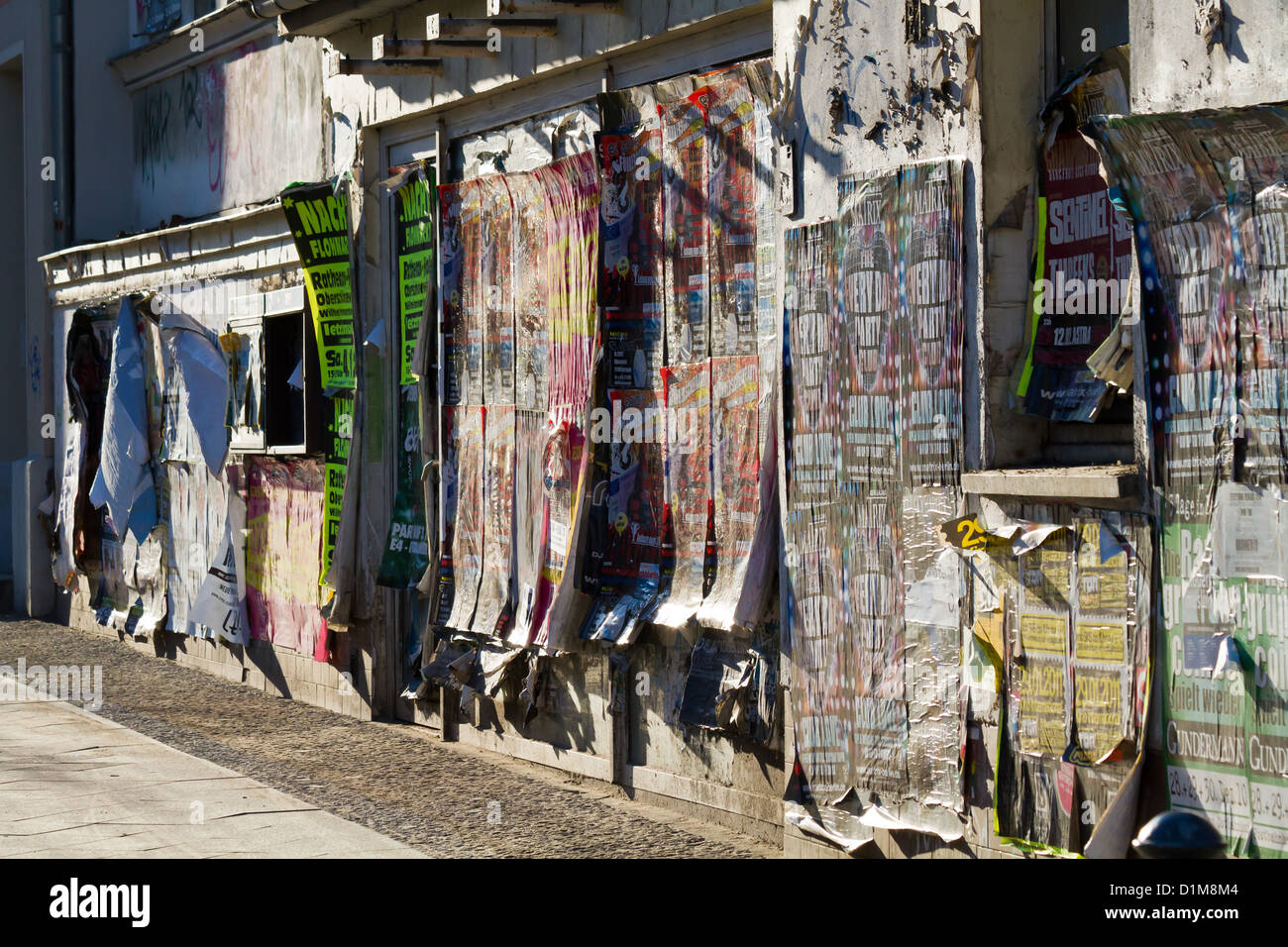 Posters on a Wall in Berlin Weißensee, Germany Stock Photo - Alamy