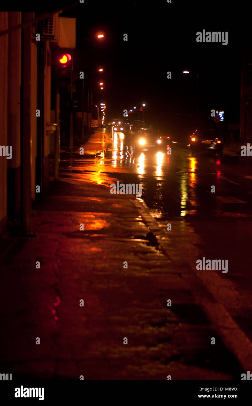 Rainy urban evening hi-res stock photography and images - Alamy